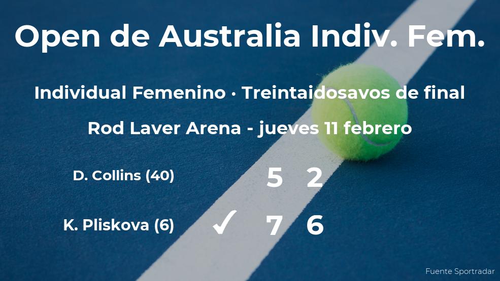 La Tenista Karolina Pliskova Se Hace Con La Plaza De Los Dieciseisavos